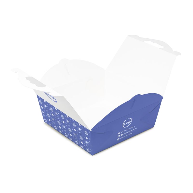 Boîtes mod. Col en carton avec poignée 12x12x6 cm personnalisé