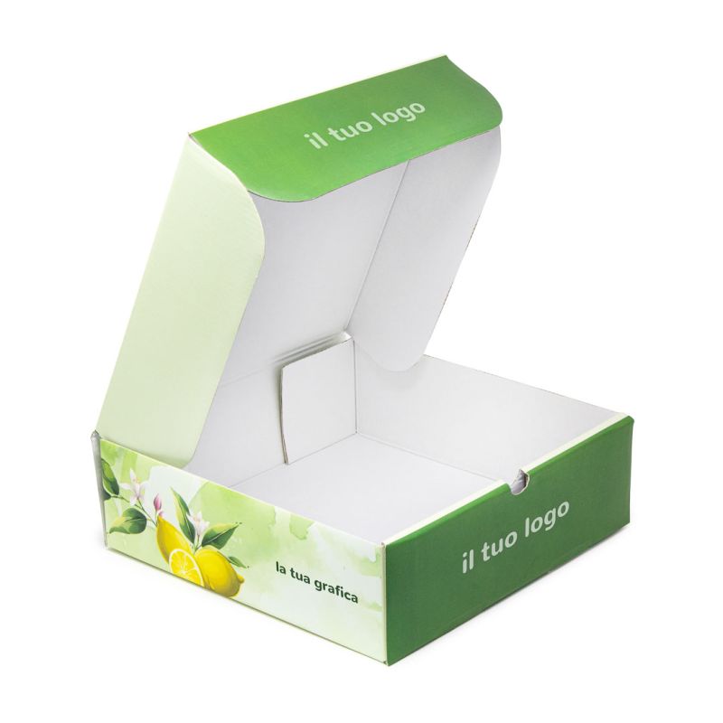 Rigid square boxes mod. FRANK 19x19x7 cm customized