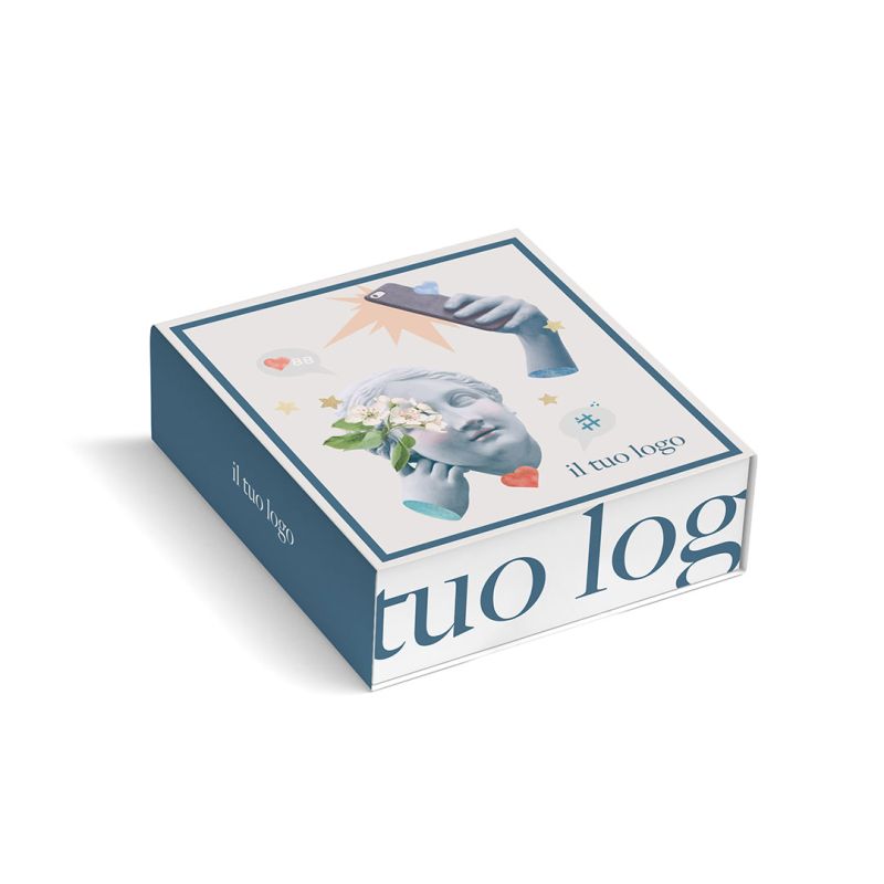 Boîtes à tiroirs en carton 6x6x5 cm blanc personnalisé