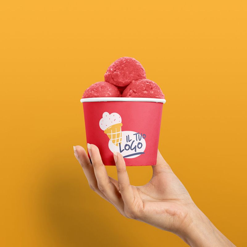 Vasos de cartón 080 cc - Fondo completo personalizable